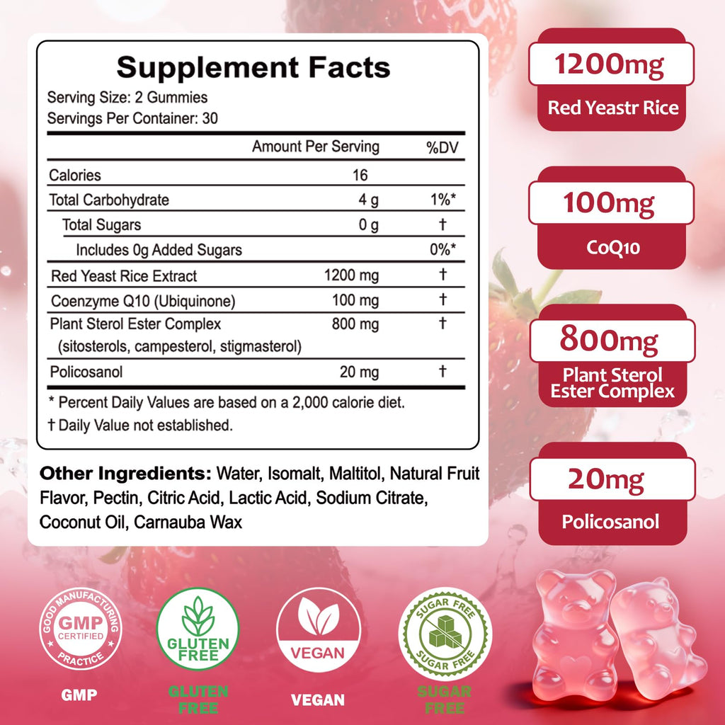 1200 mg red yeast rice supplement