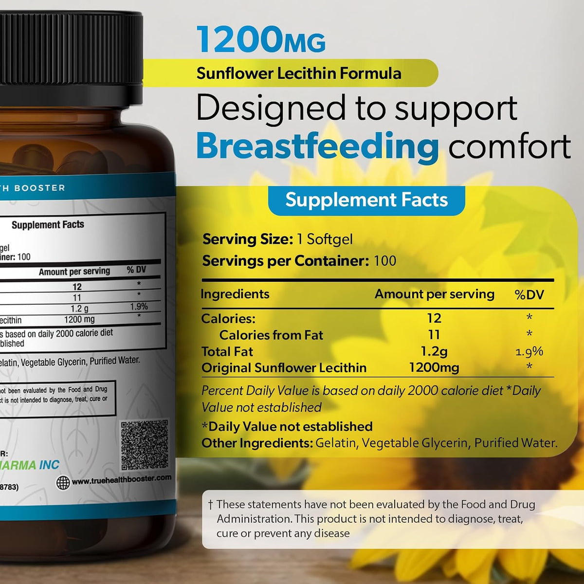1200 mg sunflower lecithin benefits