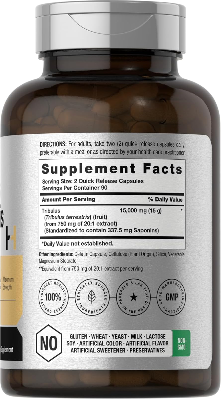 1200 mg Tribulus Terrestris supplement