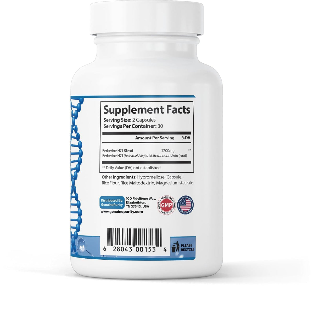 1200 mg vegan berberine supplement