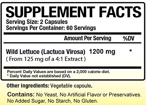 1200 mg wild lettuce health benefits