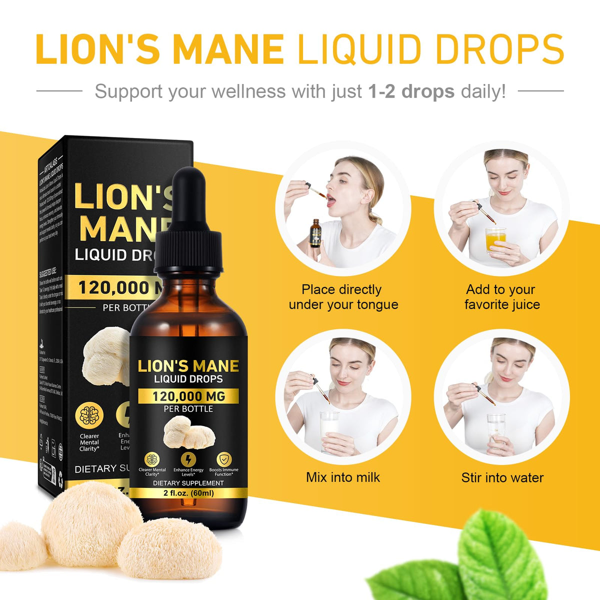 120000 mg Lion's Mane extract benefits