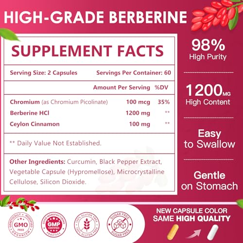 1200mg berberine for immune support