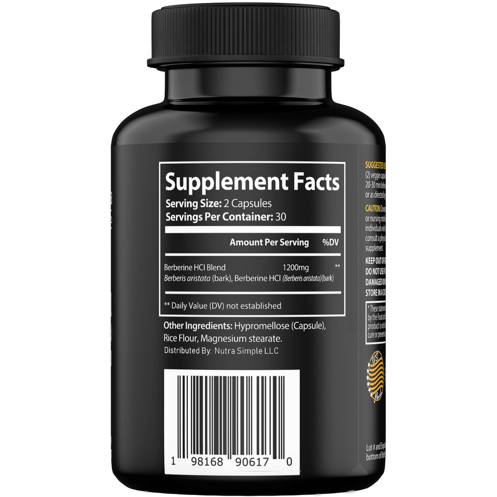 1200mg Berberine HCl for heart health