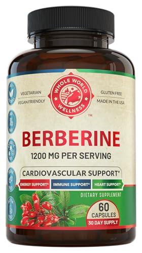 1200mg Berberine herbal capsules for heart health