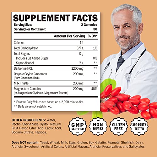 1200mg berberine with milk thistle