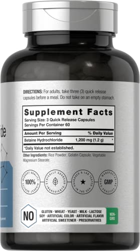 1200mg Betaine Hydrochloride health benefits