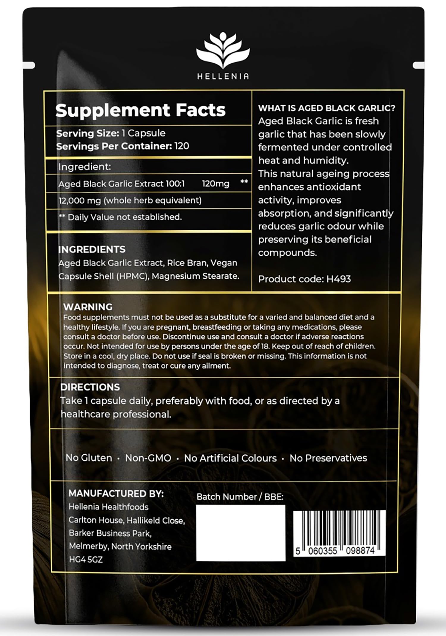 1200mg garlic extract for health