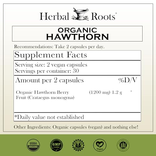 1200mg hawthorn for cardiovascular support