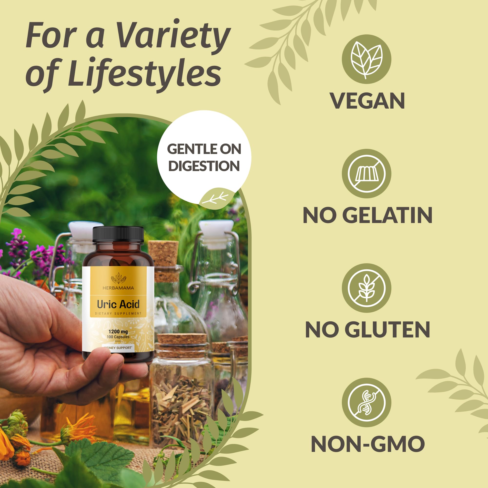 1200mg herbal supplement capsules