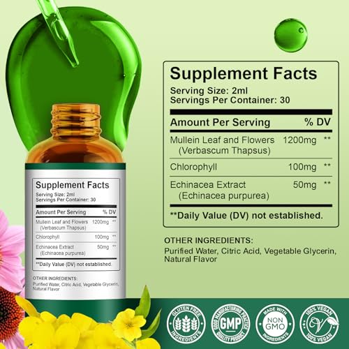 1200mg mullein drops for cleansing
