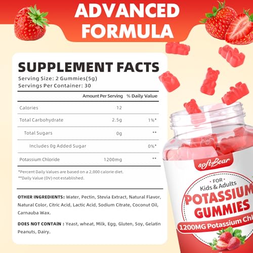 1200mg potassium electrolyte support