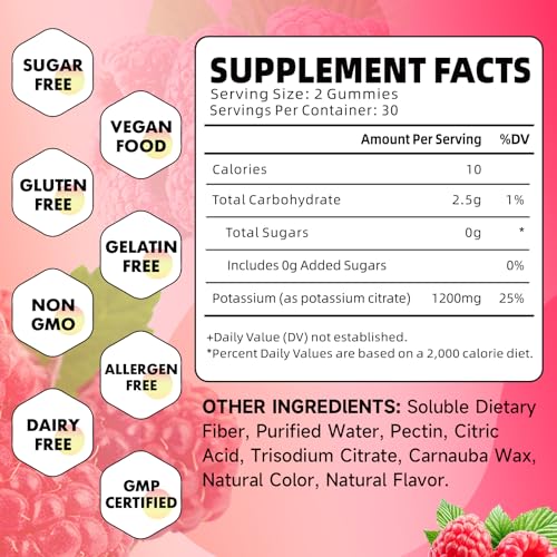 1200mg potassium gummies for better hydration