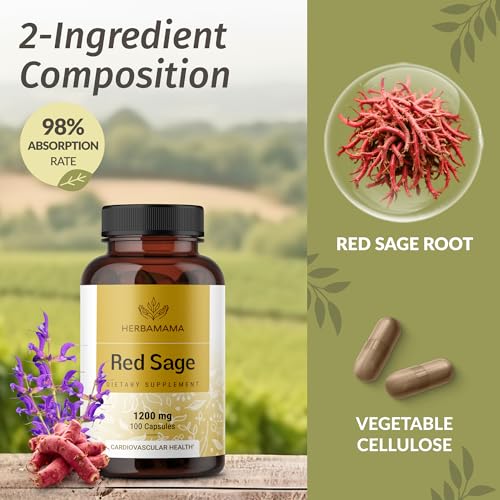 1200mg Red Sage for stress relief
