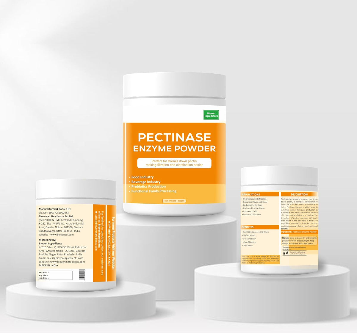125 g pectinase enzyme powder