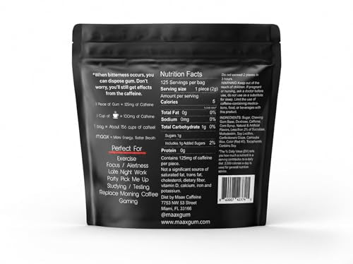 125 mg energy boost gum