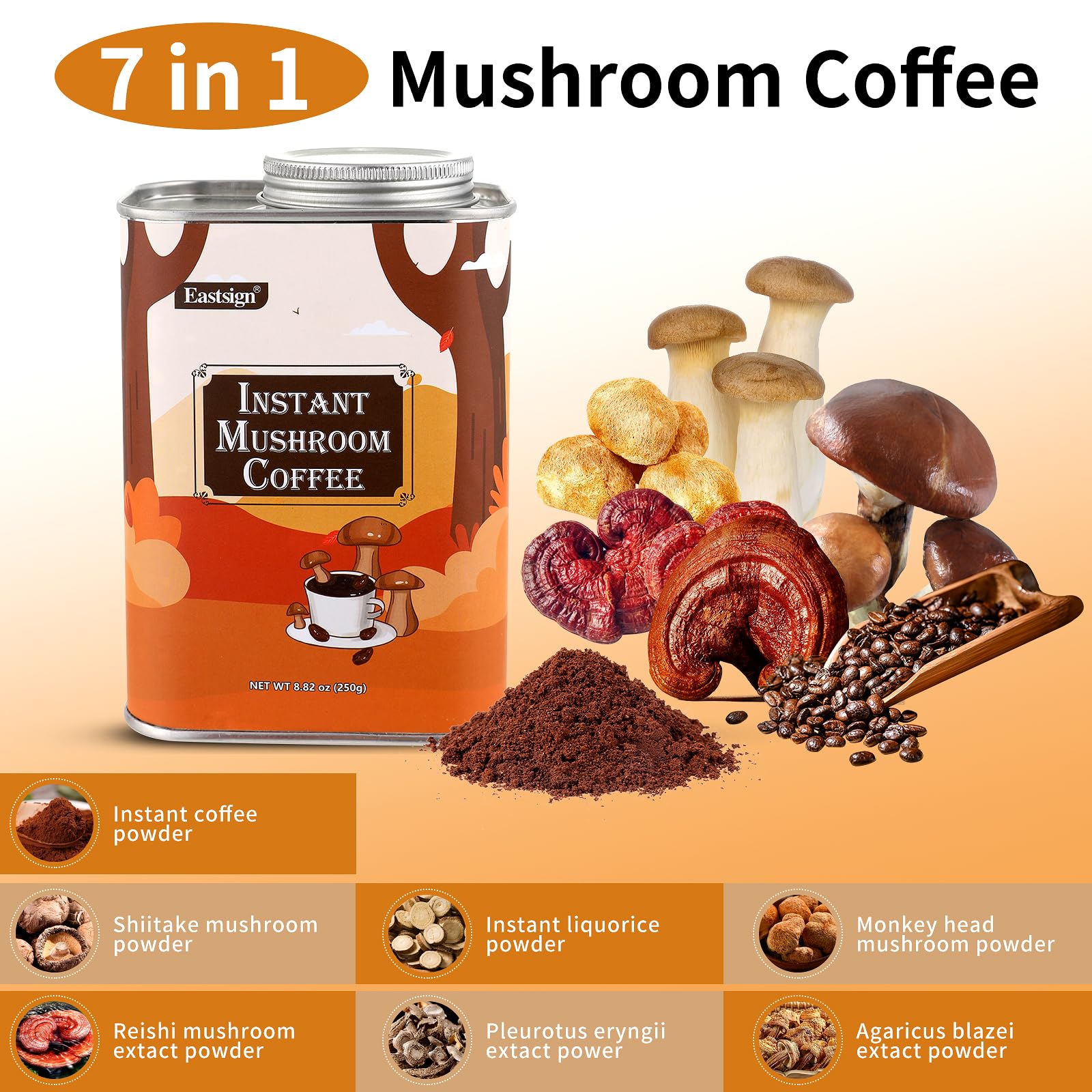 125 servings of mushroom coffee