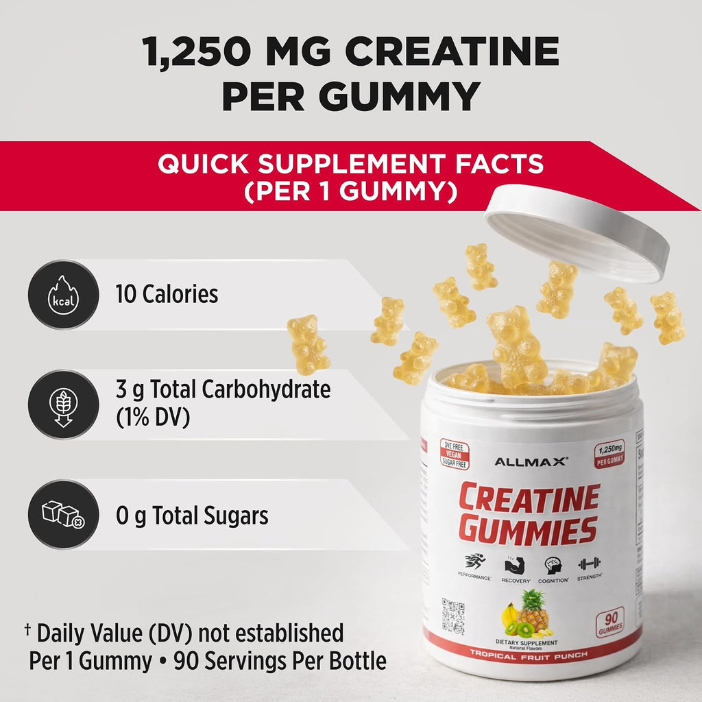 1250 mg creatine gummies for athletes