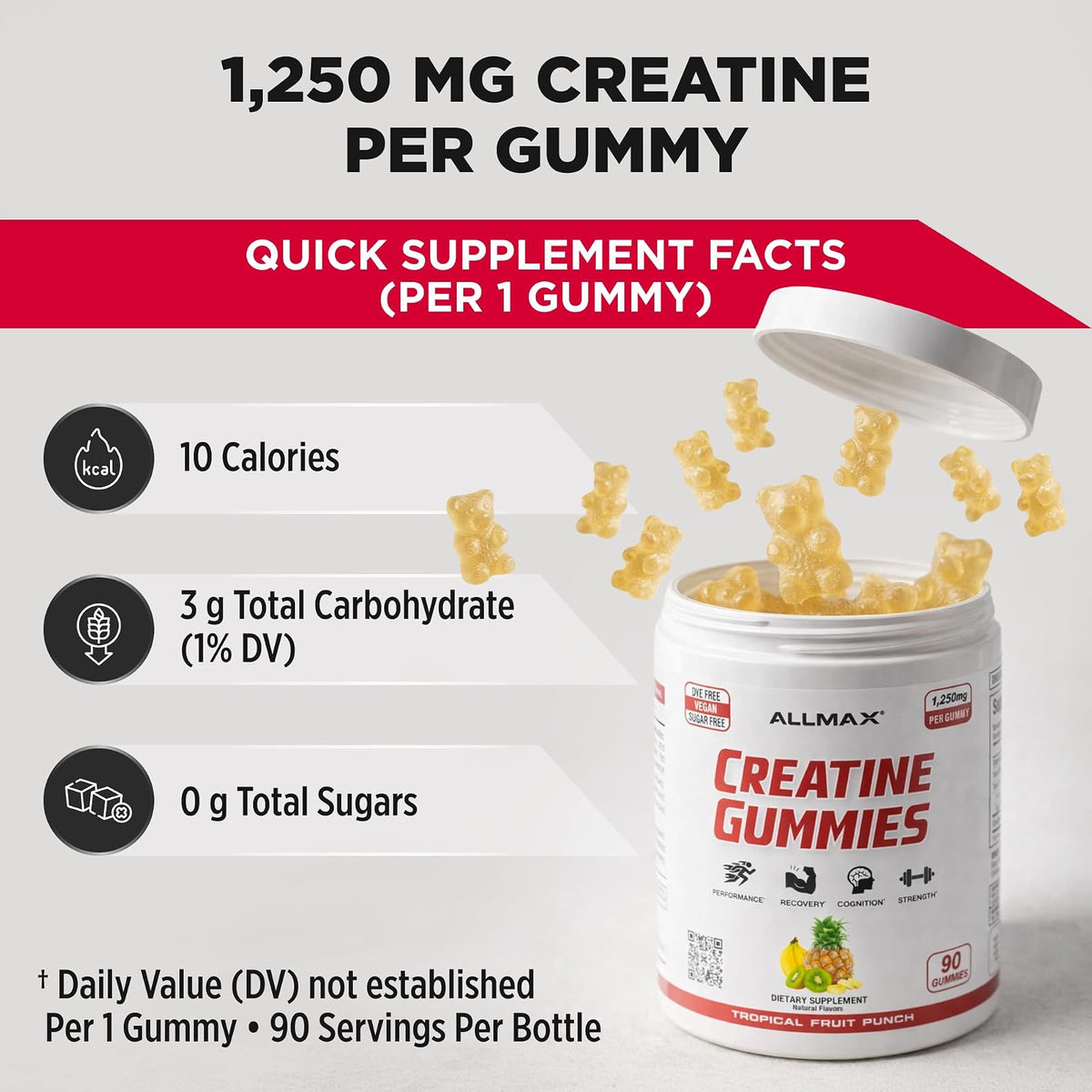 1250 mg creatine gummies for athletes