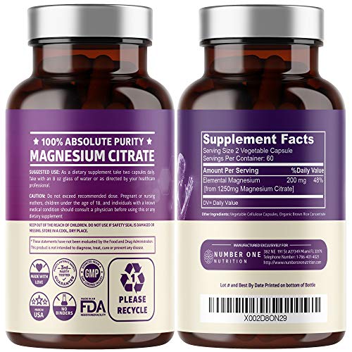 1250mg magnesium supplement for daily wellness