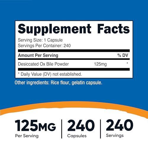 125mg Ox Bile for digestion