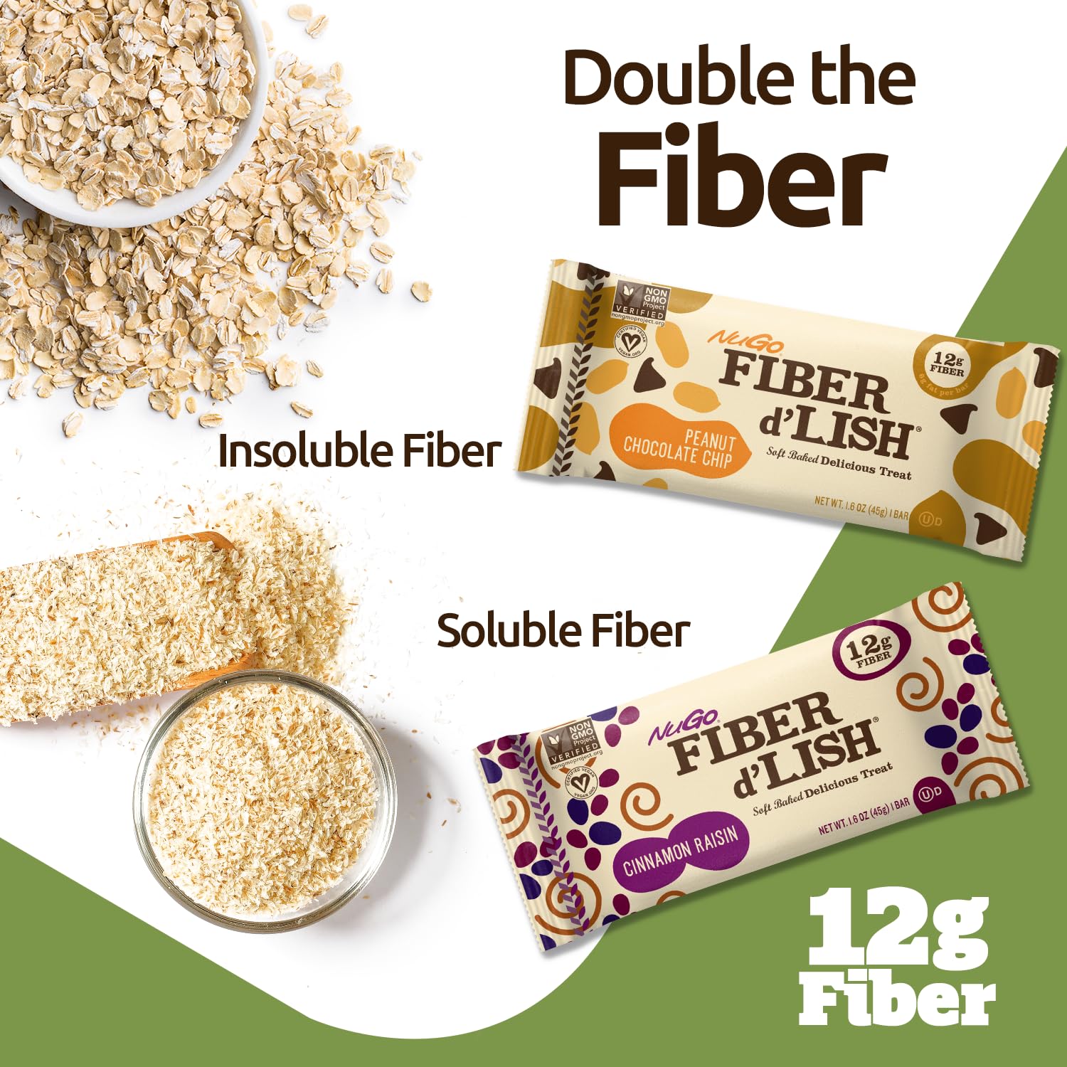12g fiber bars with psyllium husk