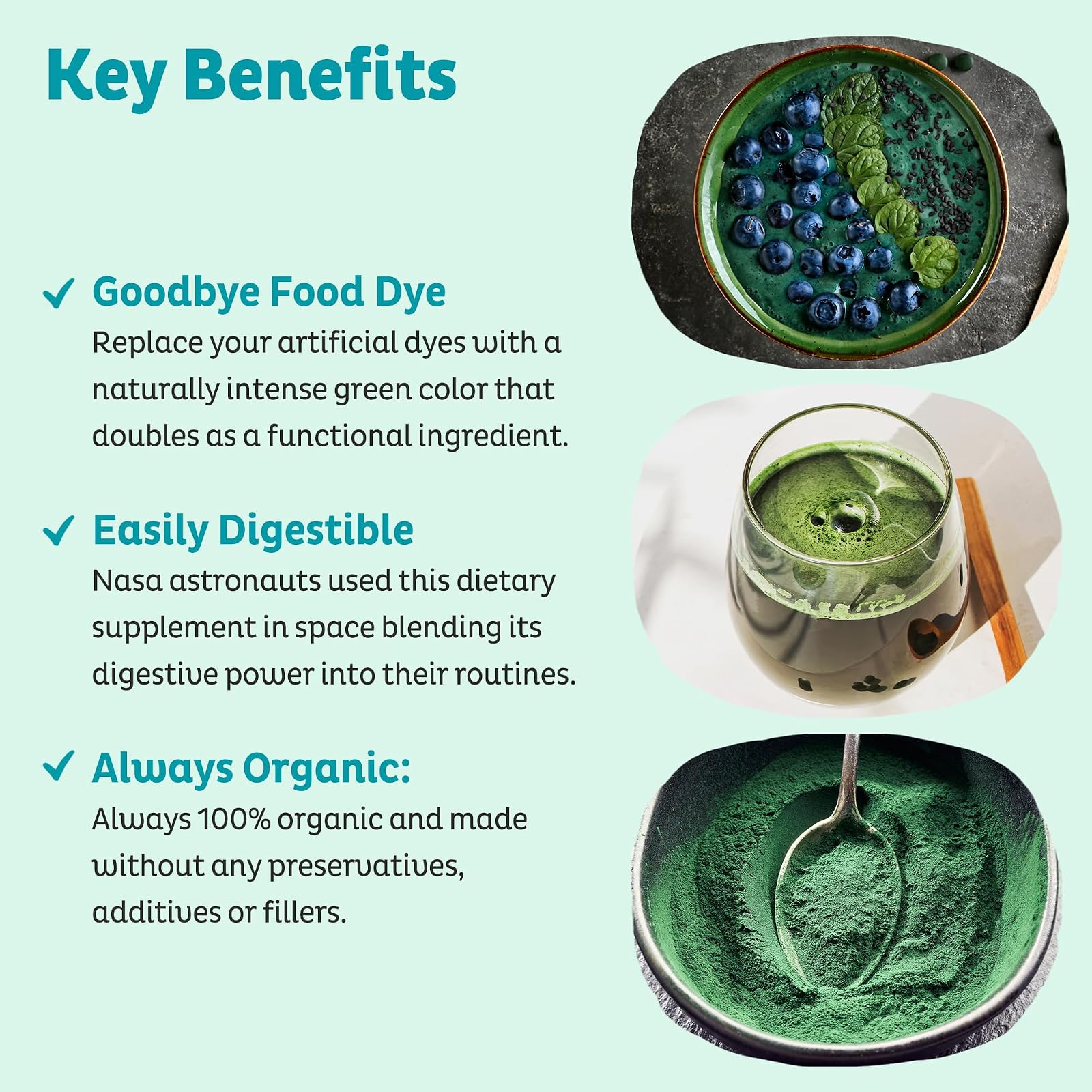 13.5 oz spirulina for smoothies