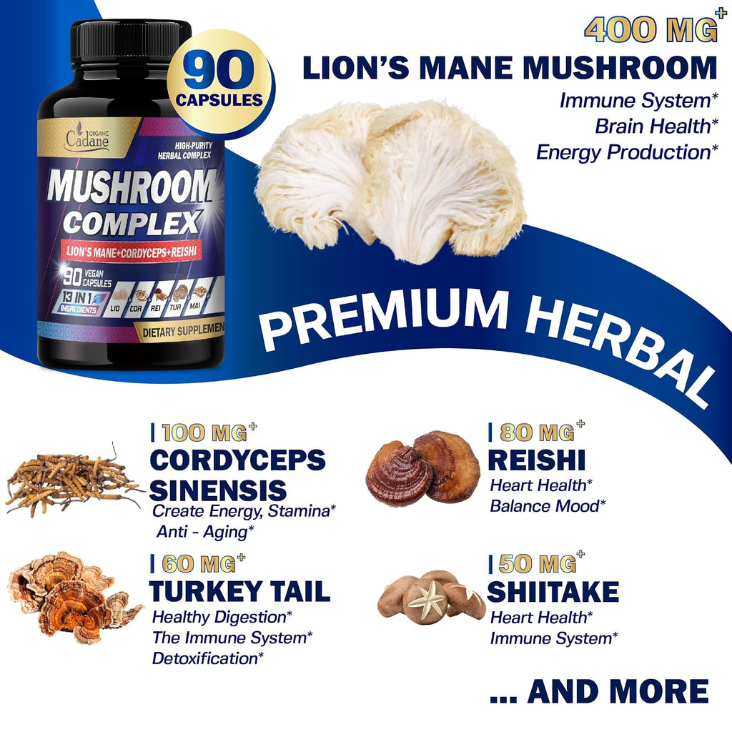 13-in-1 mushroom capsules for wellness