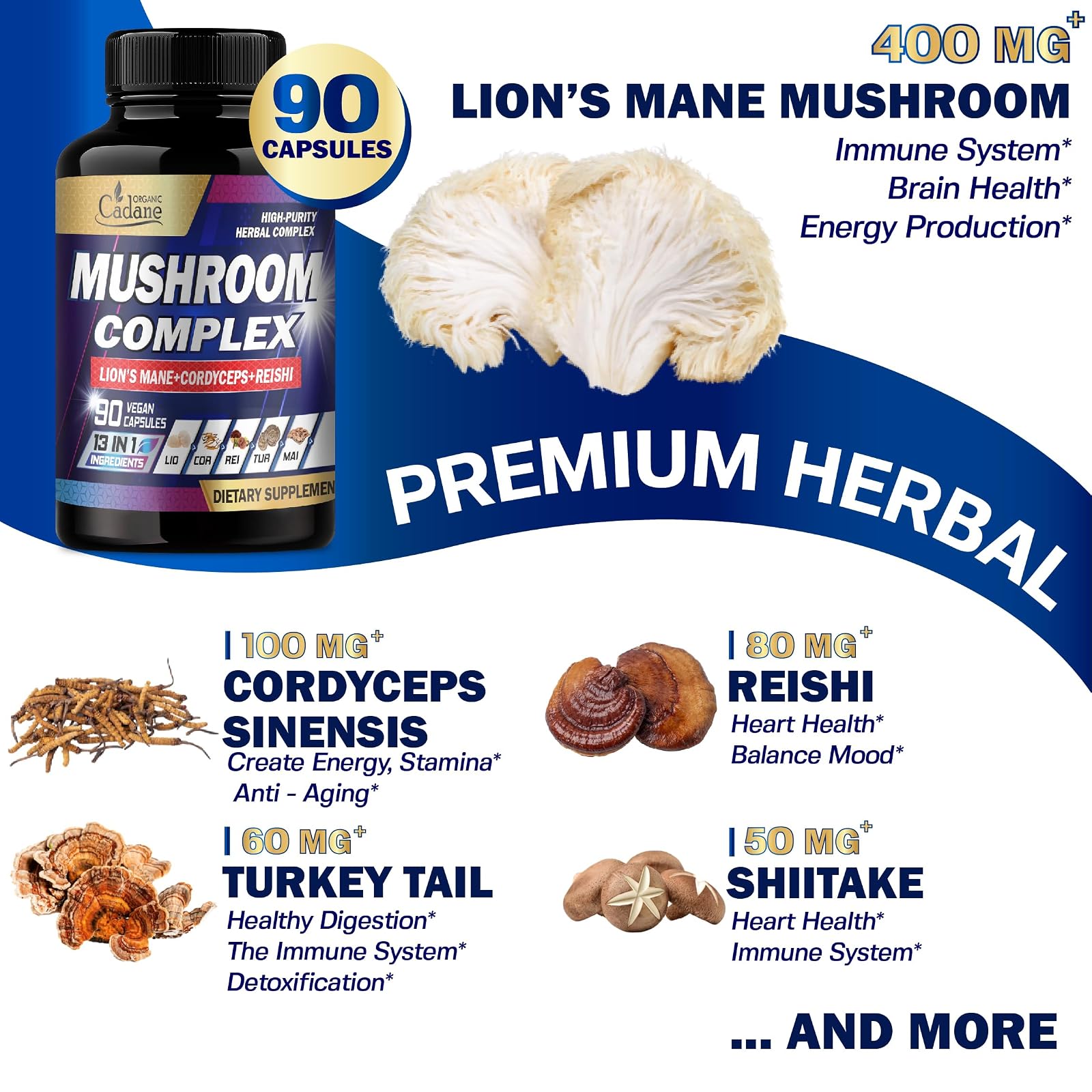 13-in-1 mushroom capsules for wellness