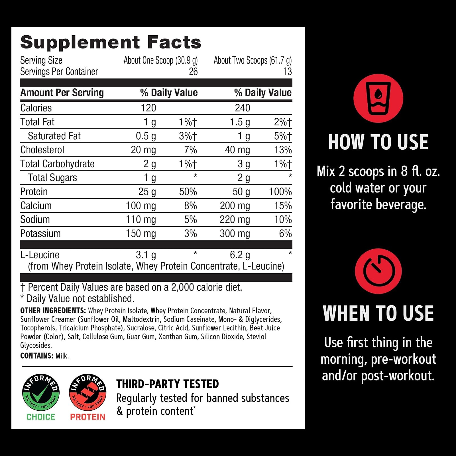 13 servings of quality protein