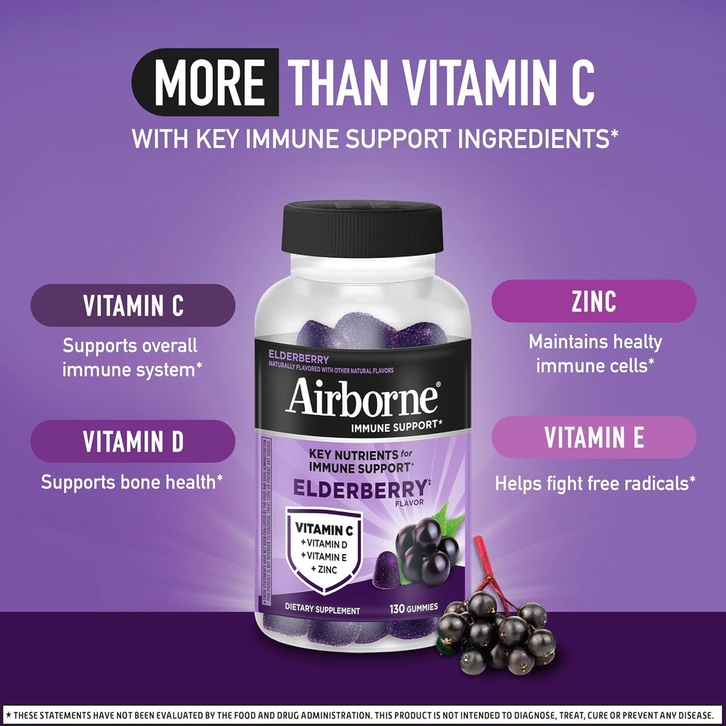 130 count elderberry immune support gummies