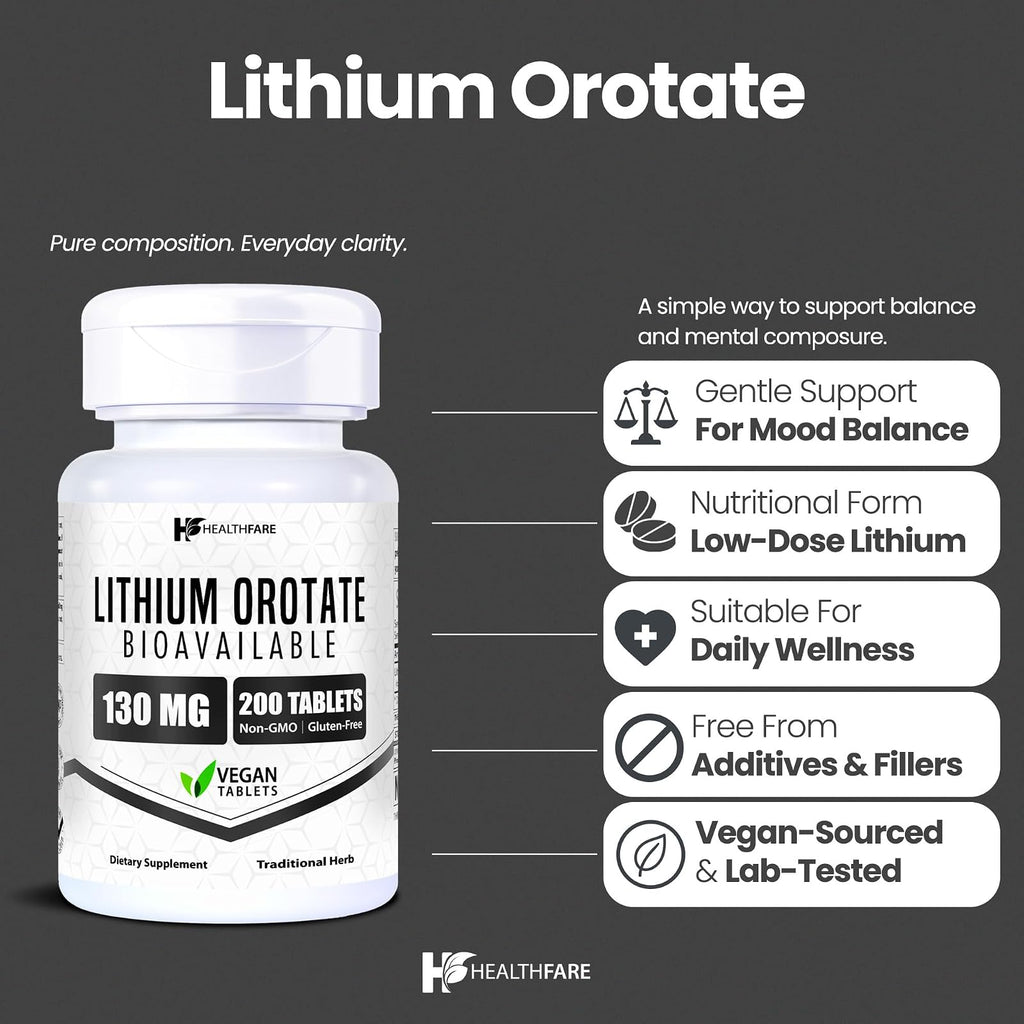 130 mg Lithium Orotate supplement benefits