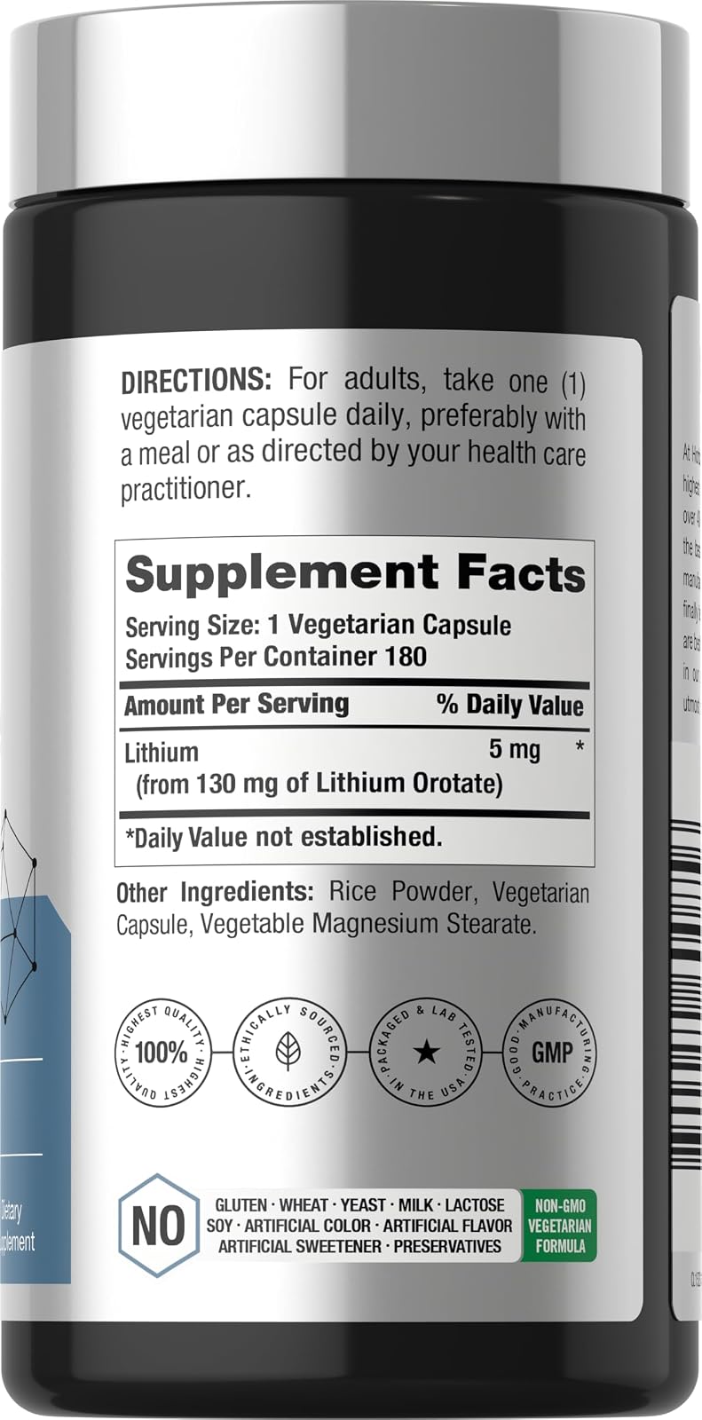 130 mg Lithium Orotate supplement