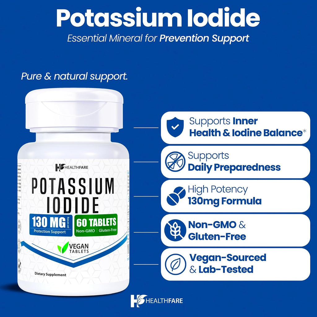 130 mg potassium iodide for thyroid support