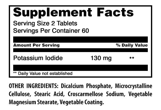 130 mg potassium iodide supplement