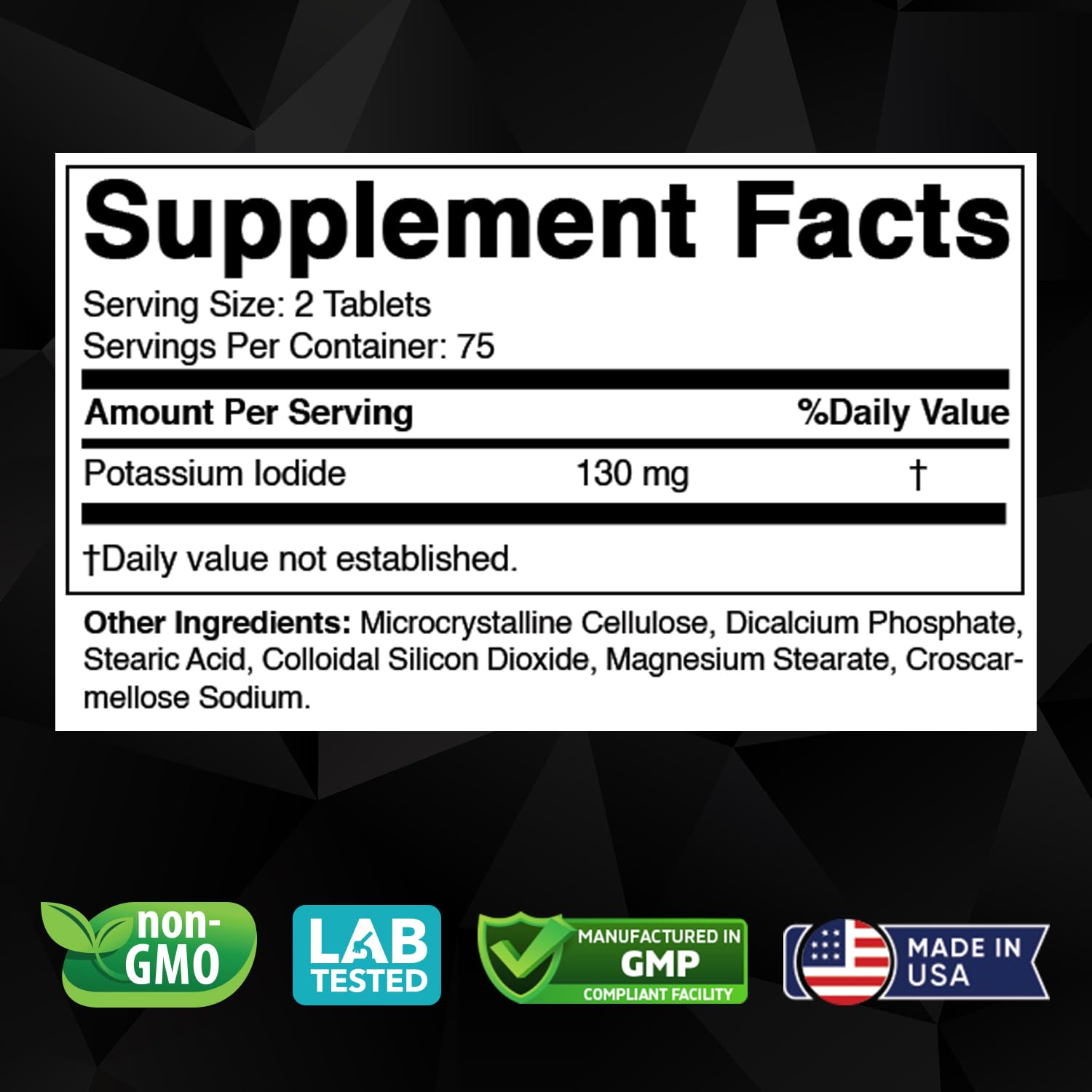 130 mg potassium iodide tablets