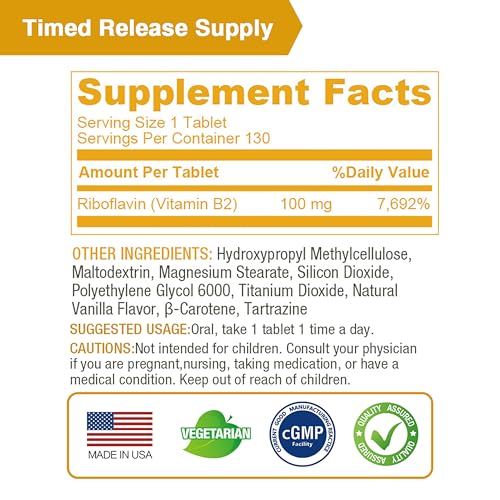 130 tablets of Riboflavin