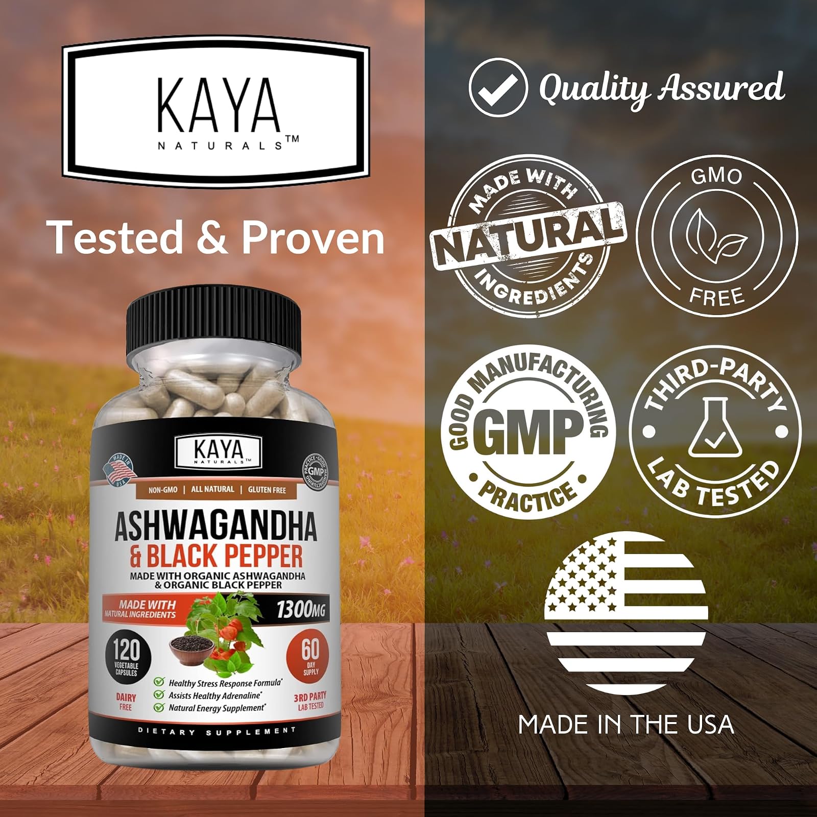 1300 mg Ashwagandha for wellness