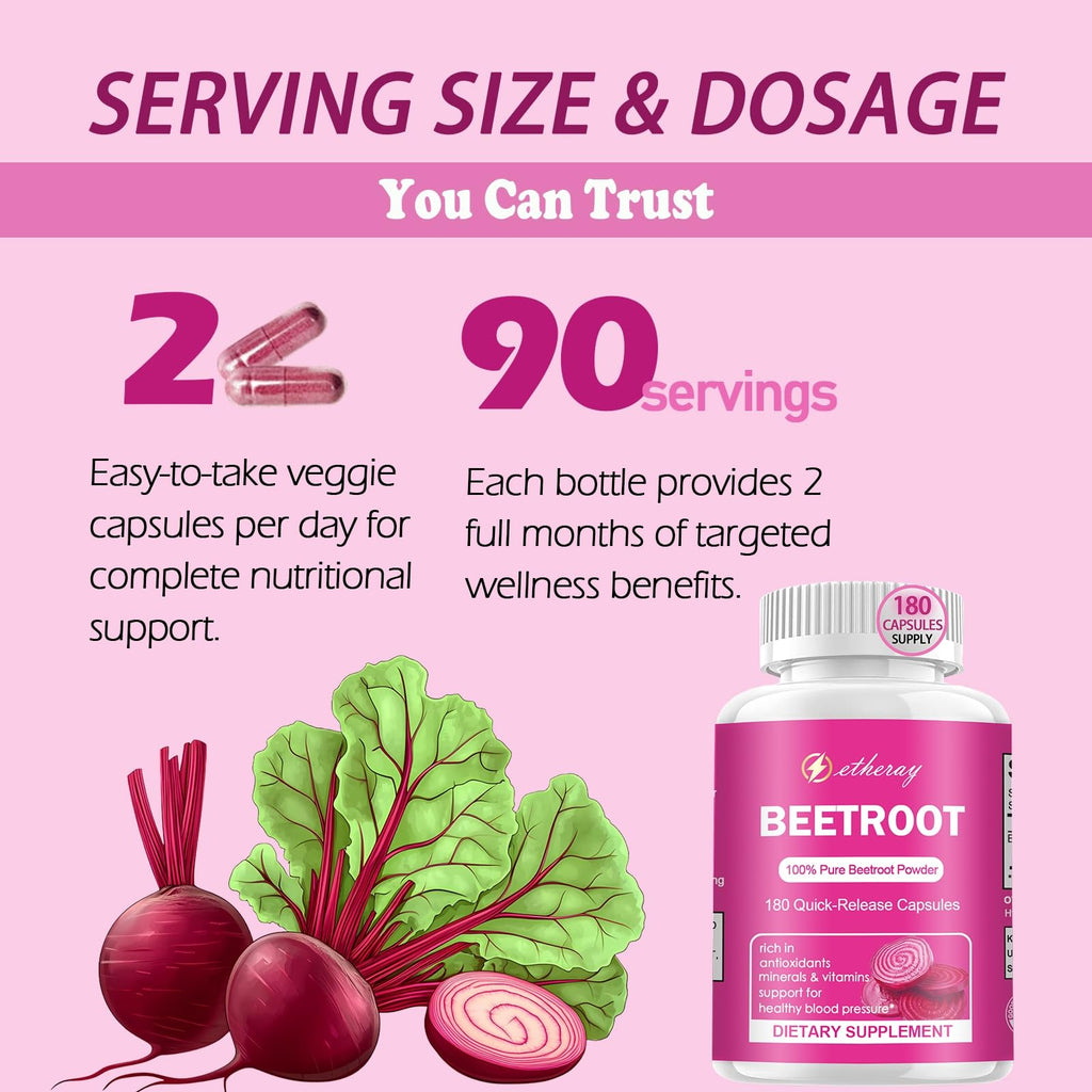 1300 mg beet root for improved circulation