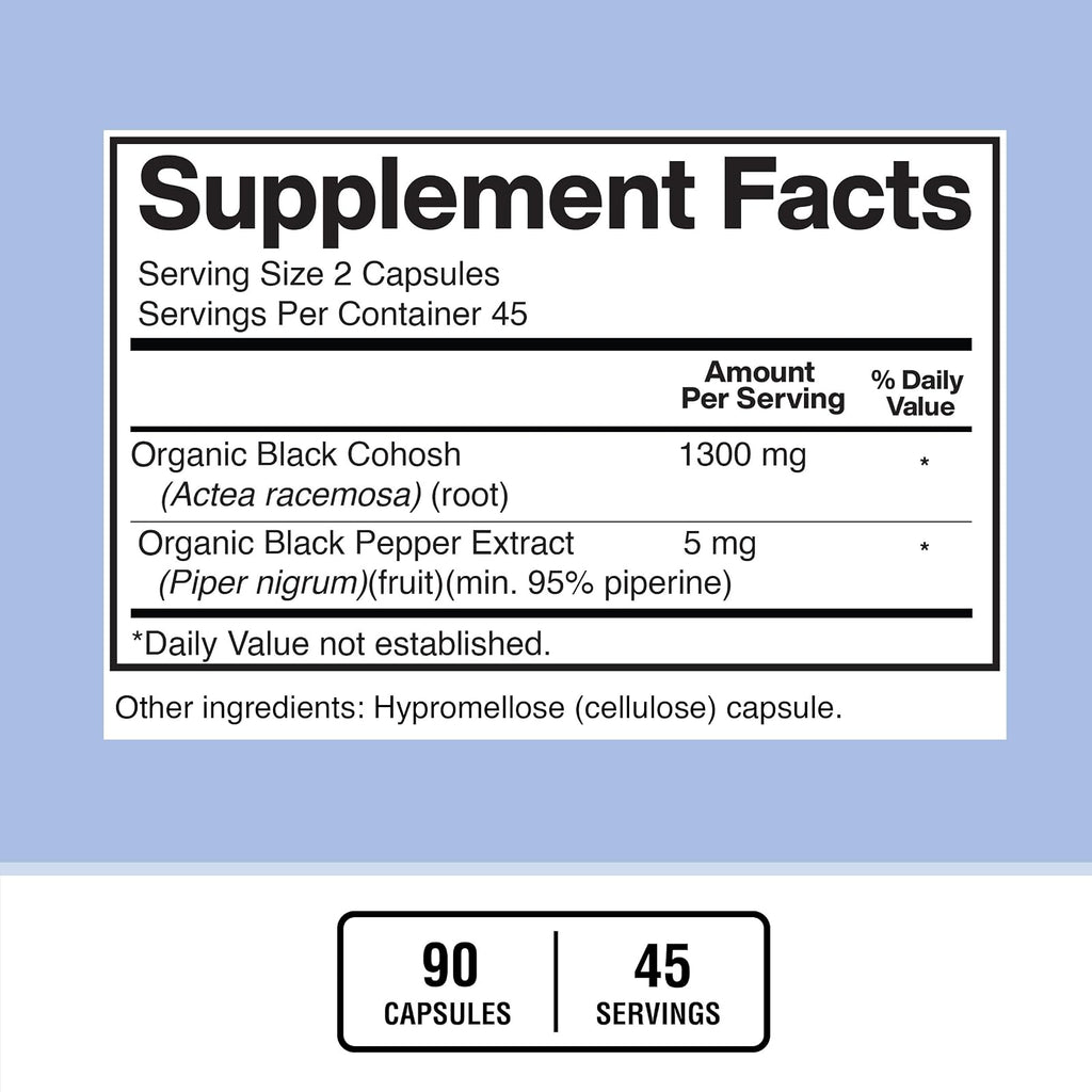 1300 mg Black Cohosh supplement