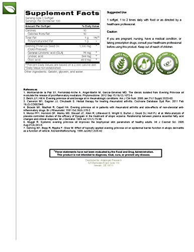 1300 mg evening primrose oil dosage