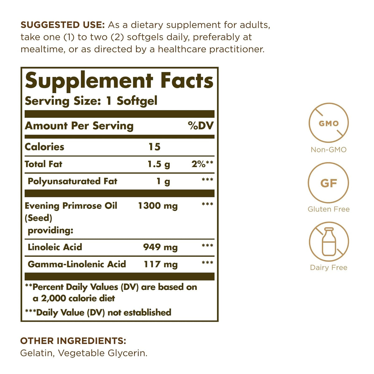 1300 mg Evening Primrose softgels
