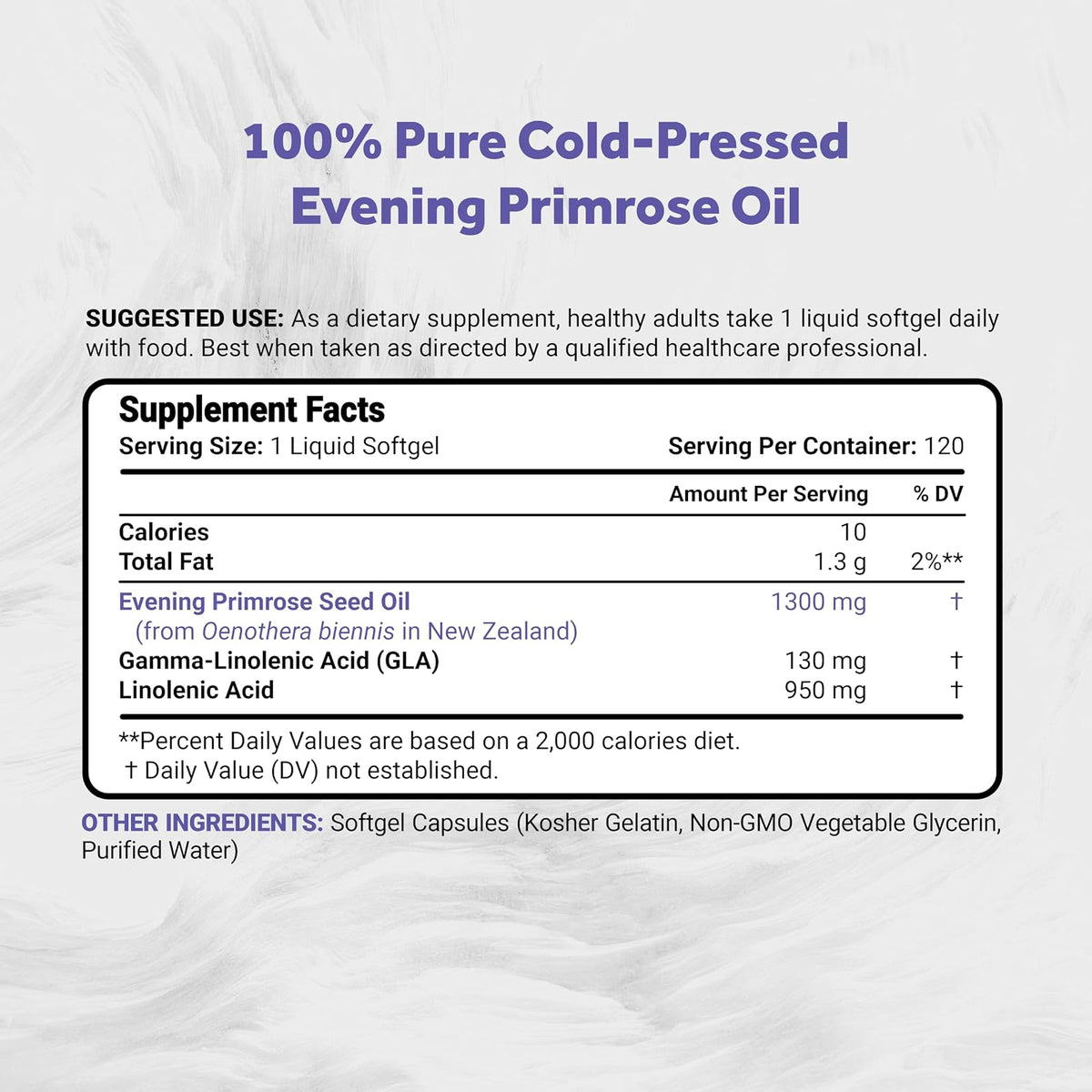 1300 mg Evening Primrose softgels