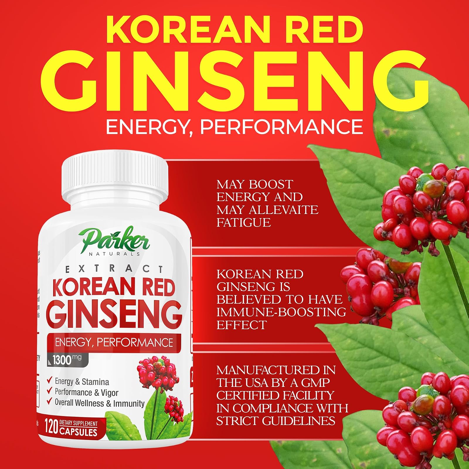1300 mg ginseng extract dosage