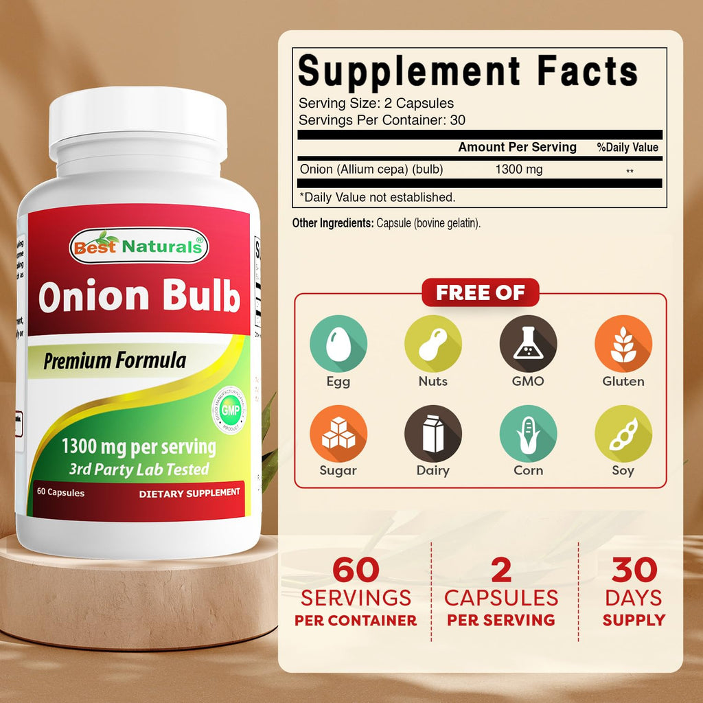 1300 mg onion supplement for health