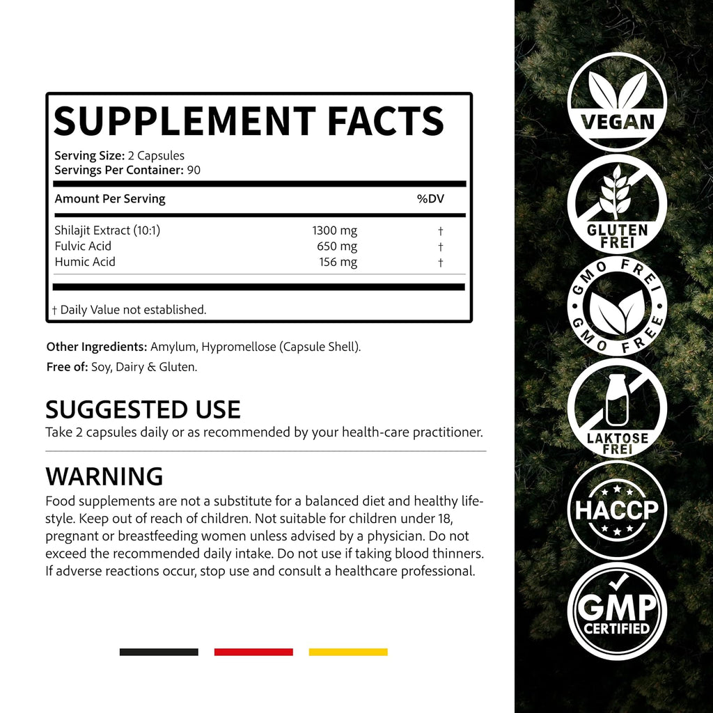 1300 mg shilajit capsules for wellness