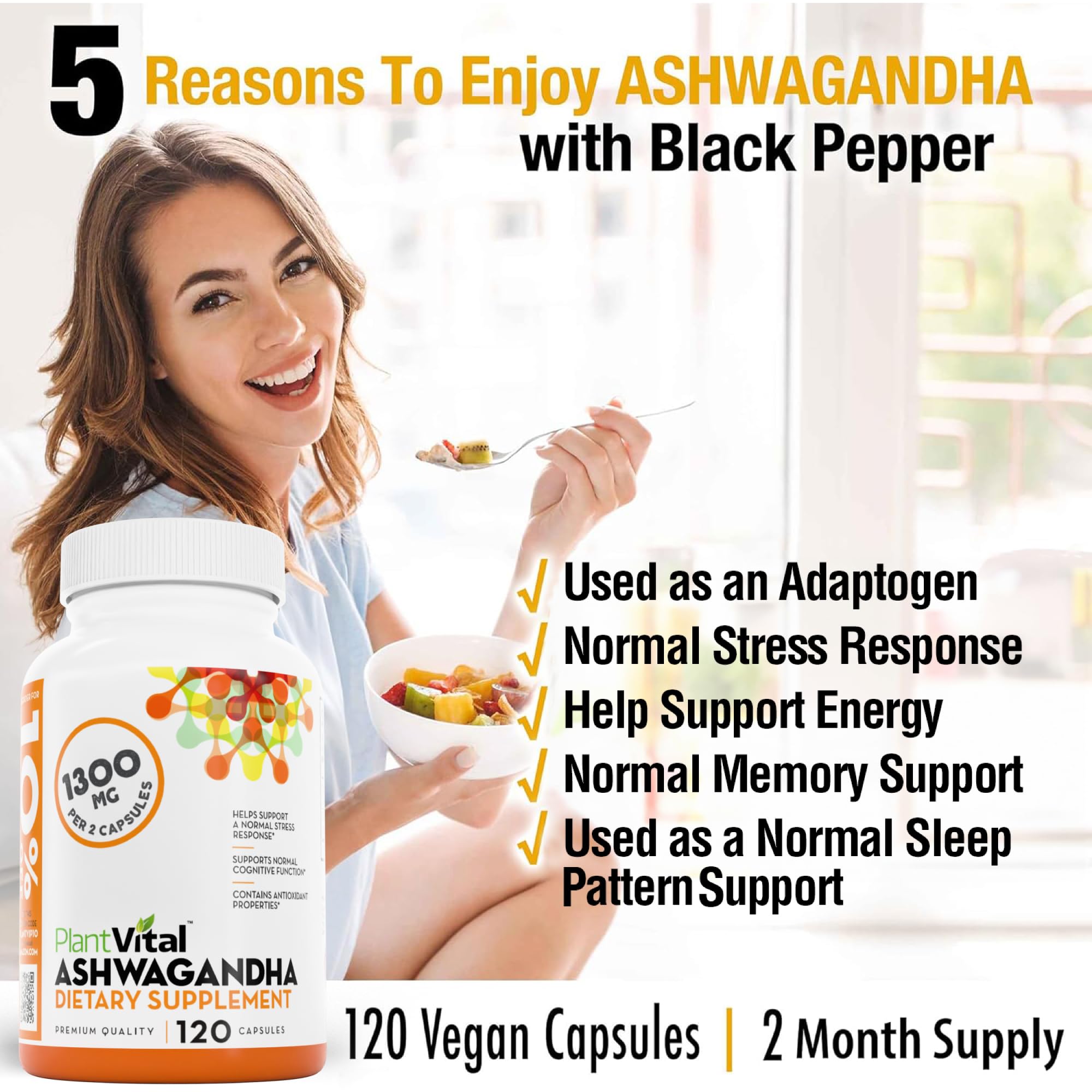 1300mg ashwagandha with black pepper