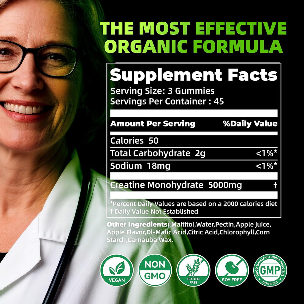 135 count creatine gummies for athletes