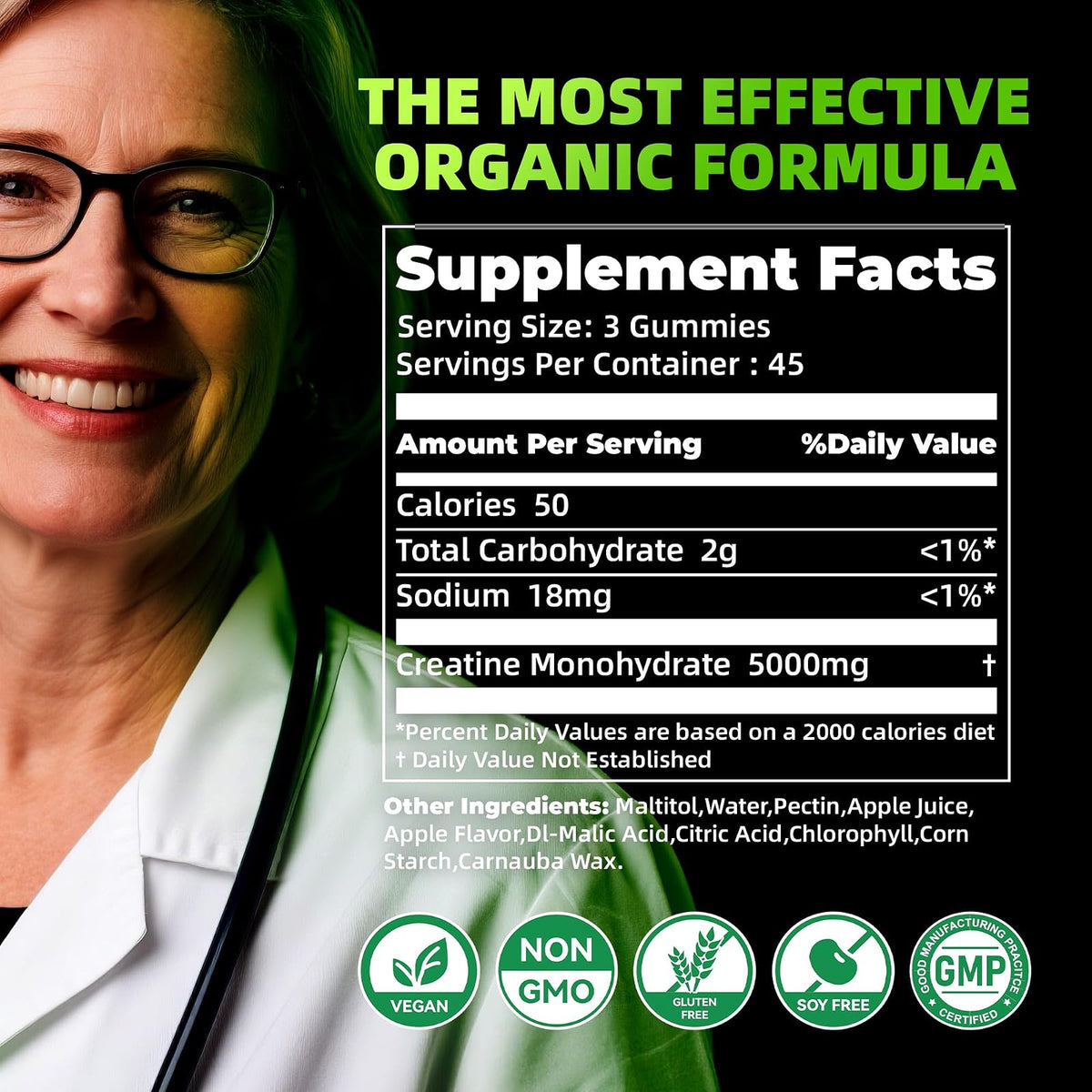 135 count creatine gummies for athletes