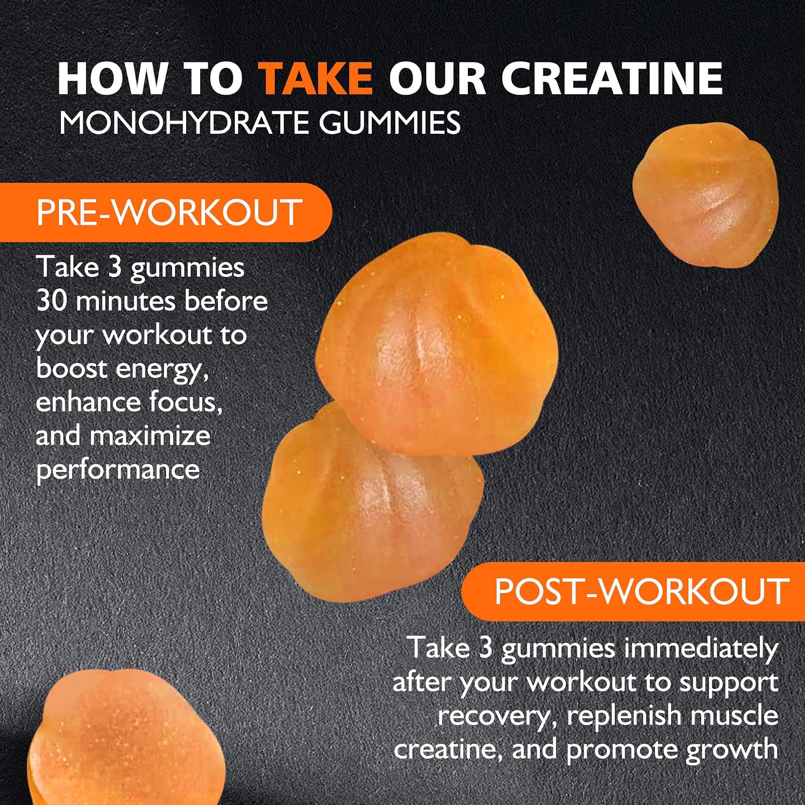 135 count creatine gummies for convenience